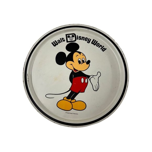 Disney | Dining | 97s Walt Disney World Mickey Mouse Tin Metal Plate ...